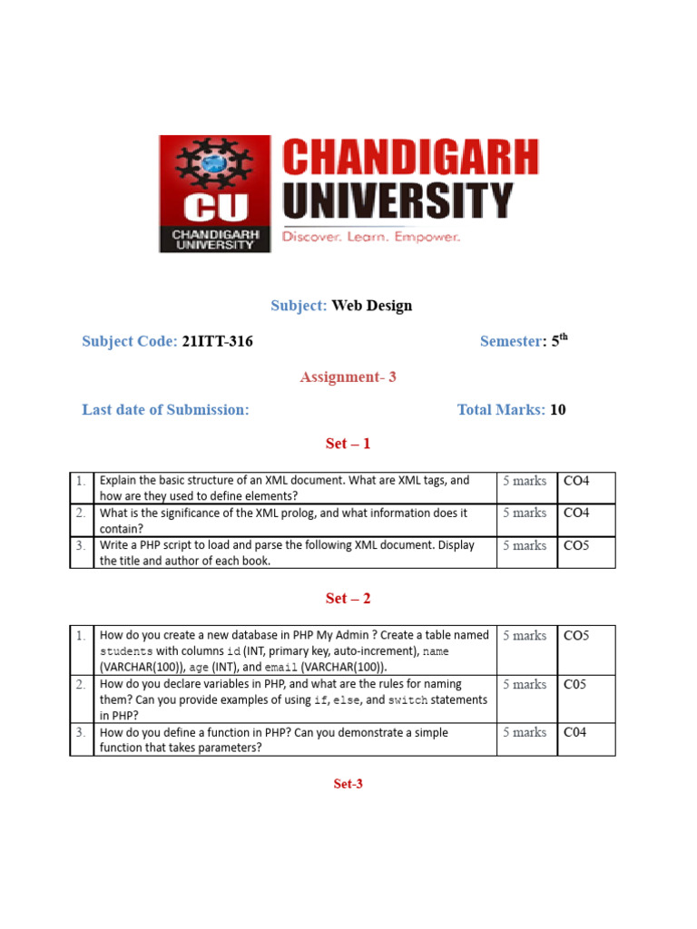 Web Design Assignment 3 | PDF