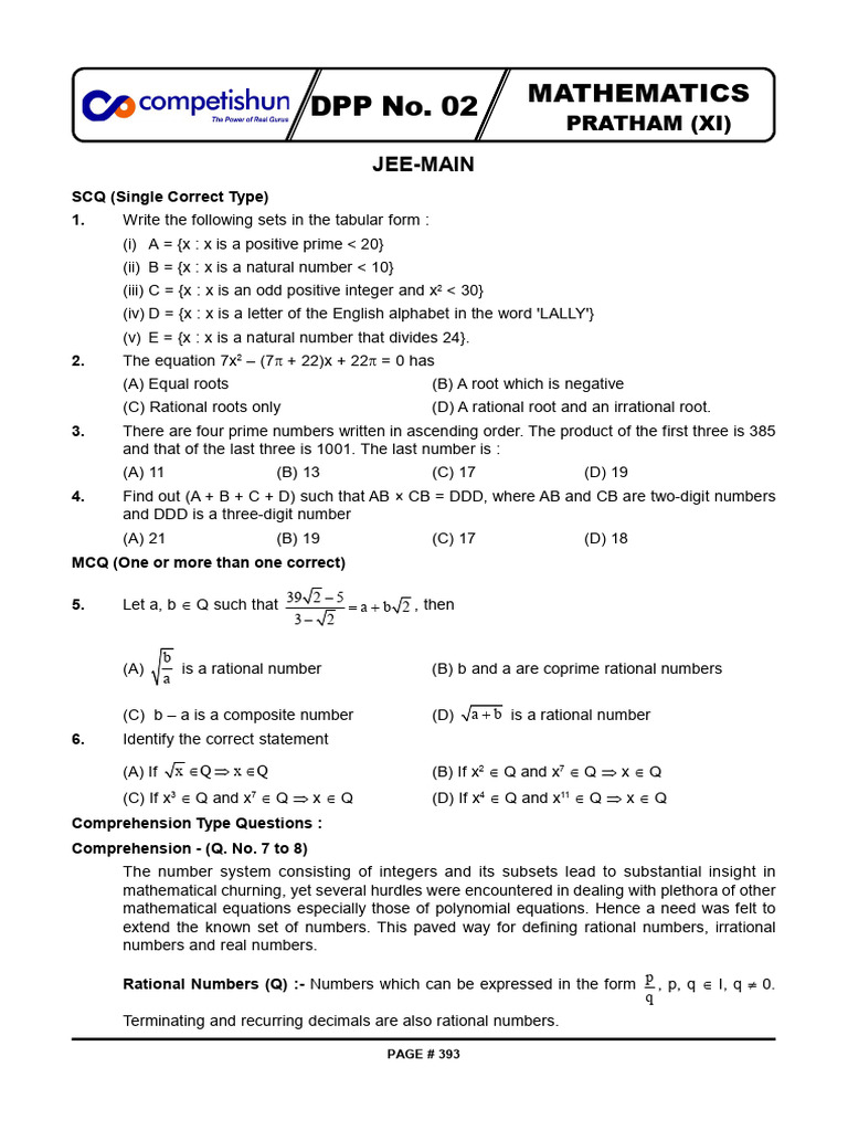 DPP-02 Student Copy | PDF