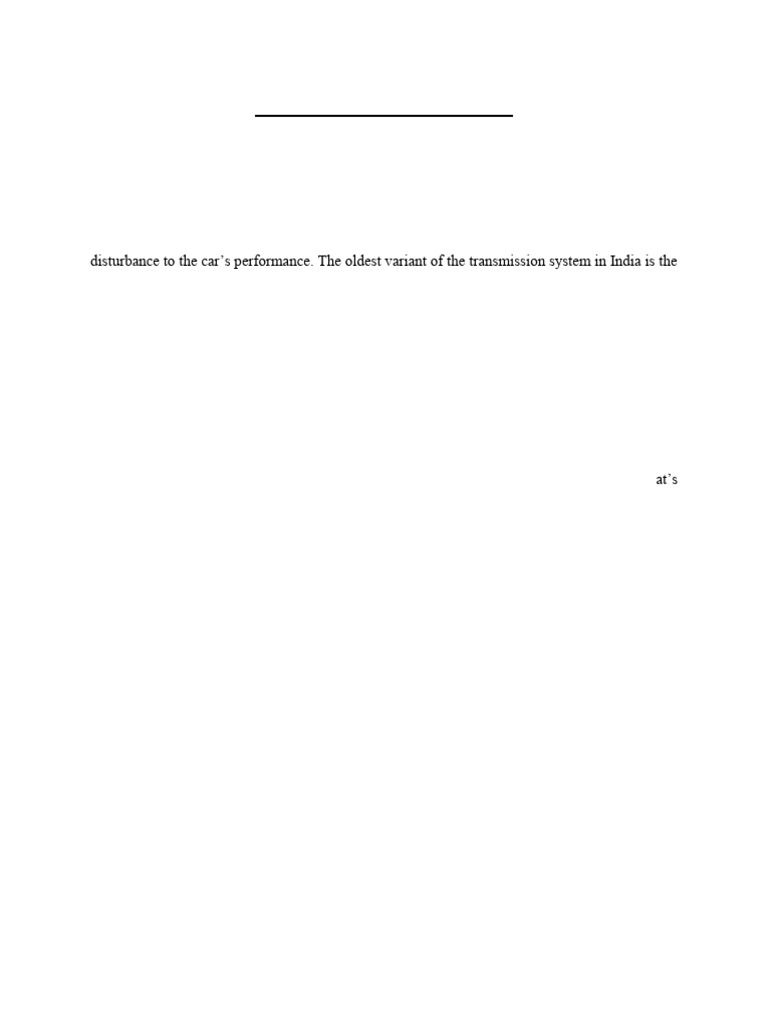 Transmission System Automotive Assignment | PDF | Automatic ...