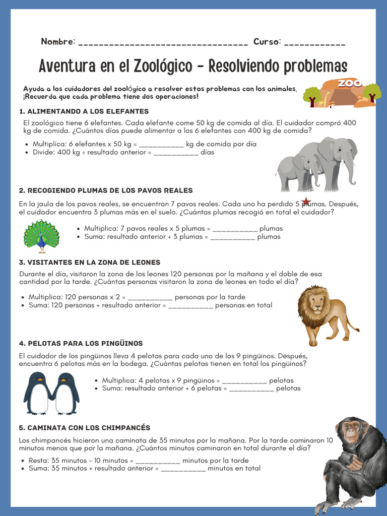 Aventura en El Zoológico | PDF