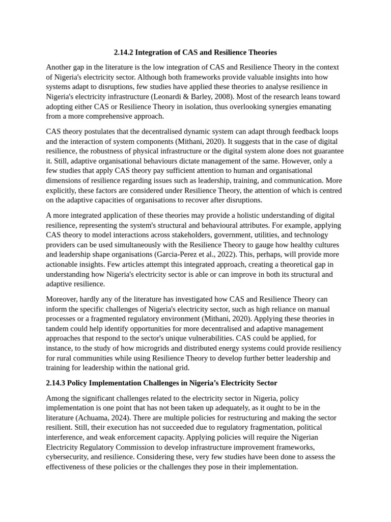 CAS and Resilience Theories | PDF | Quantitative Research | Qualitative ...