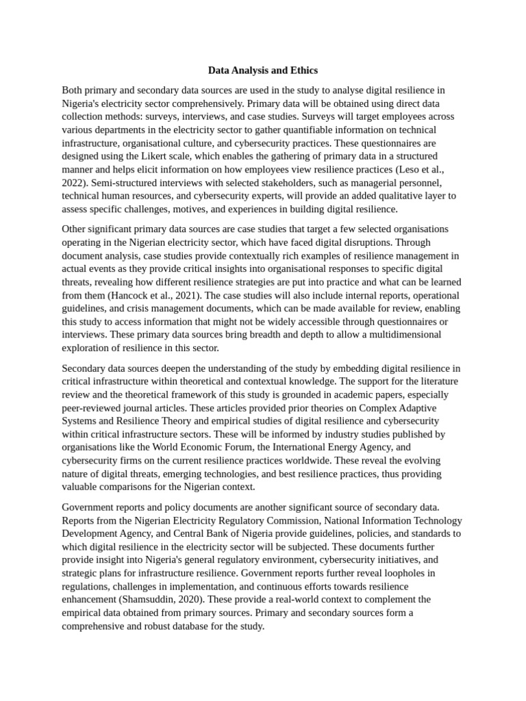 Data Analysis and Ethics | PDF | Qualitative Research | Statistics