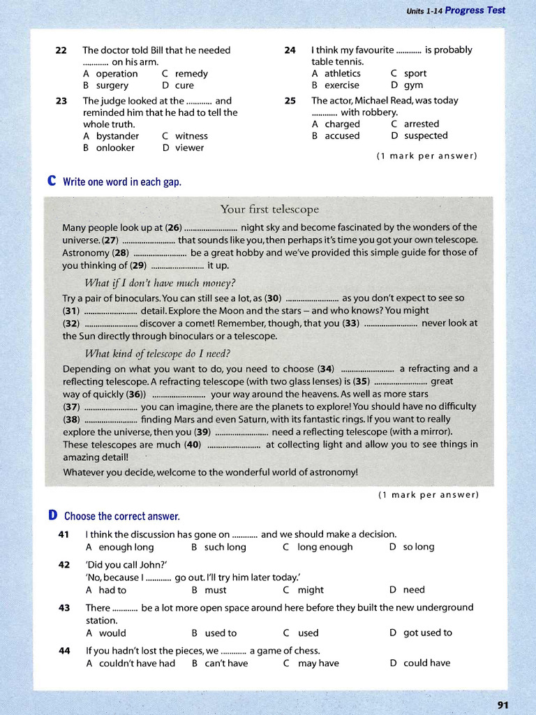 Destination B2. Grammar Vocabulary With Answer Key-Pages-93 | PDF