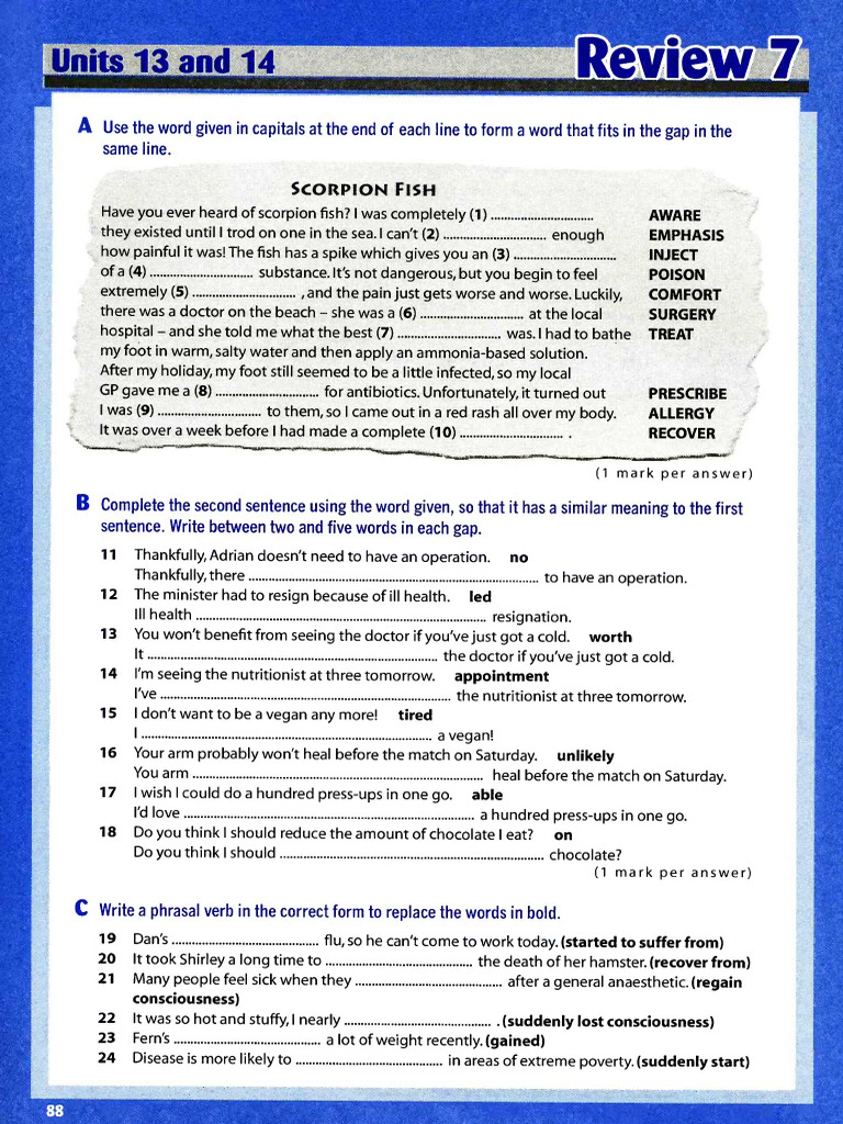 Destination B2. Grammar Vocabulary With Answer Key-Pages-90 | PDF
