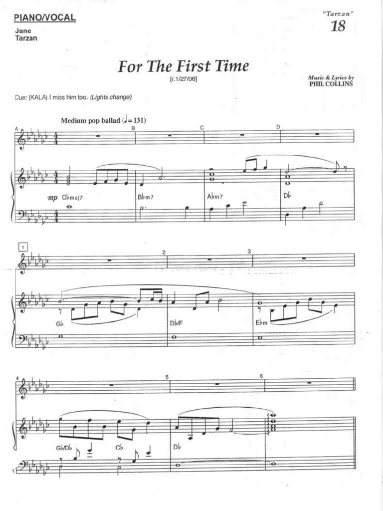 Tarzan - For The First Time | PDF