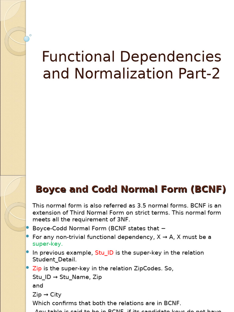 15 - FDs and Normalization Part-2 | PDF | Data Management | Databases