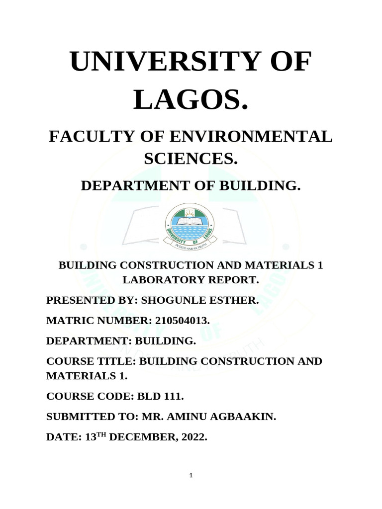 My Building Practical Report | PDF | Concrete