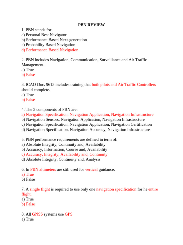 Pbn | PDF | Aviation | Navigation