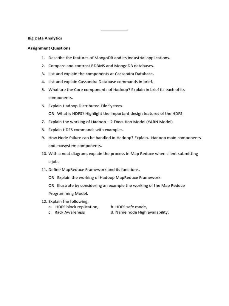 BDA Assignment 2 Questions | PDF