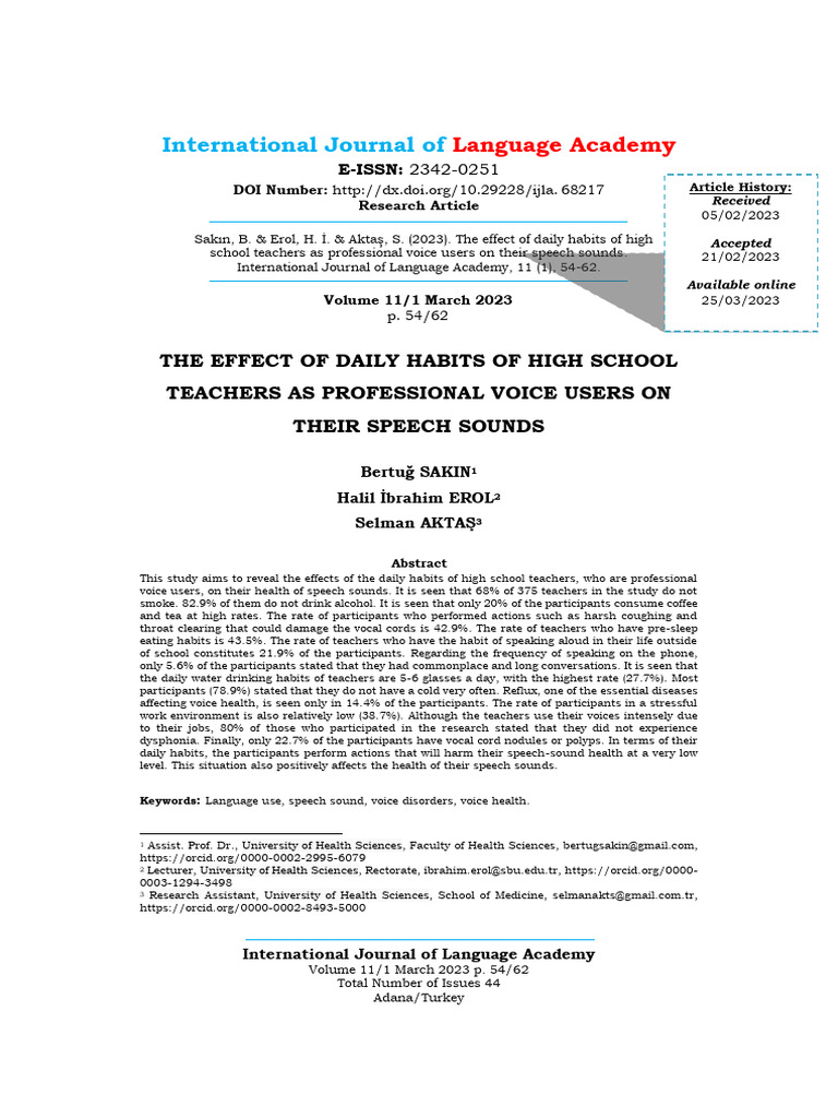 Makale 1 | PDF | Human Voice