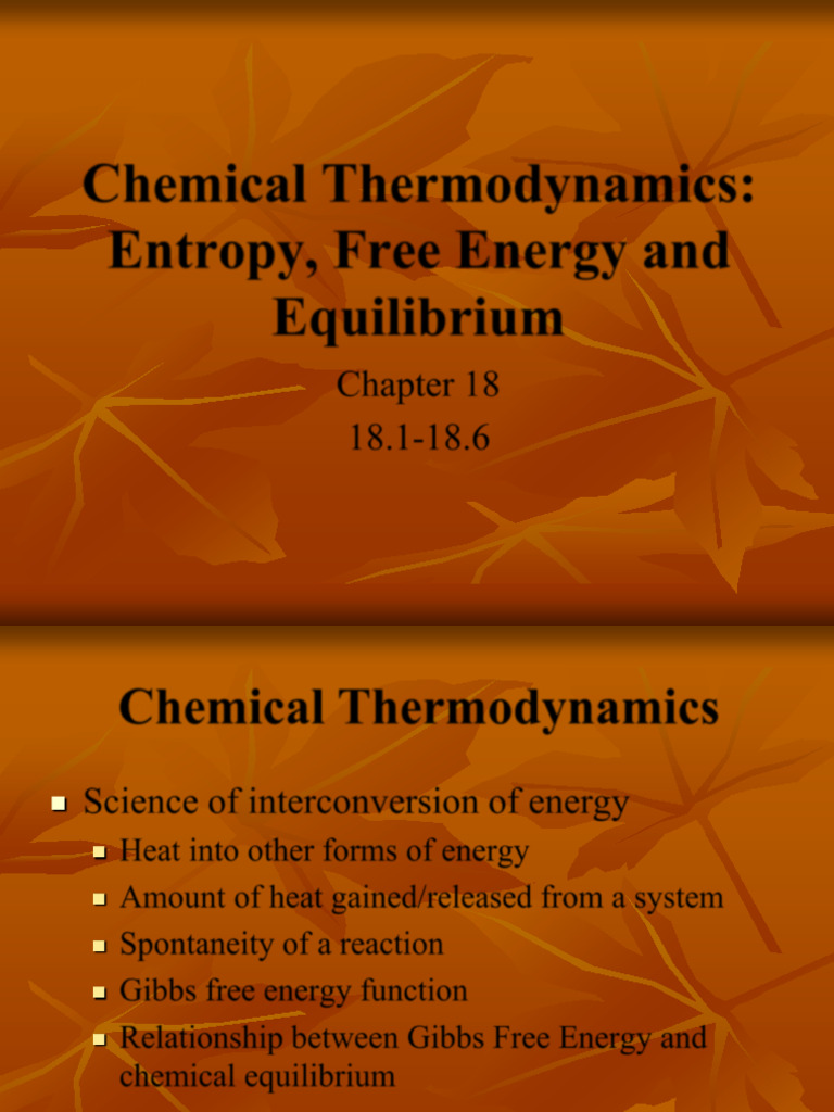 2 Chemical Thermodynamics | PDF | Gibbs Free Energy | Entropy