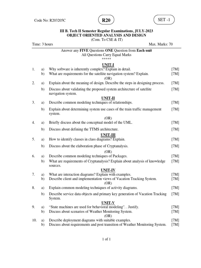 Object Oriented Analysis and Design July 2023 | PDF | Use Case | System