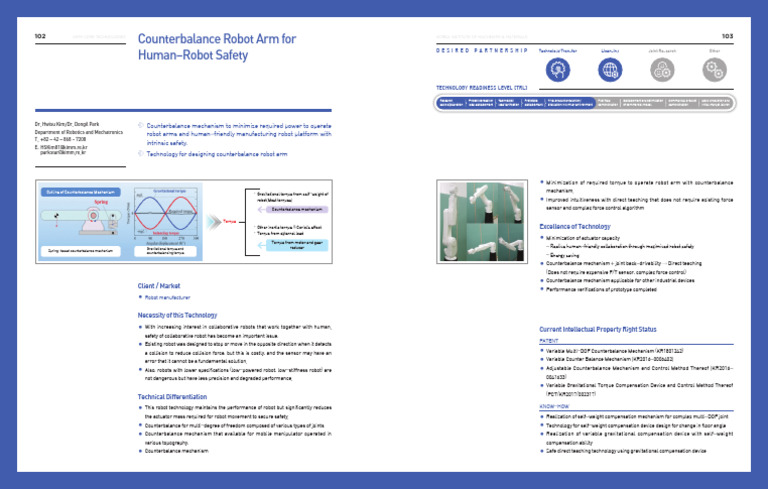 047 Counterbalance Robot Arm For Human Robot Safety | PDF | Robot ...