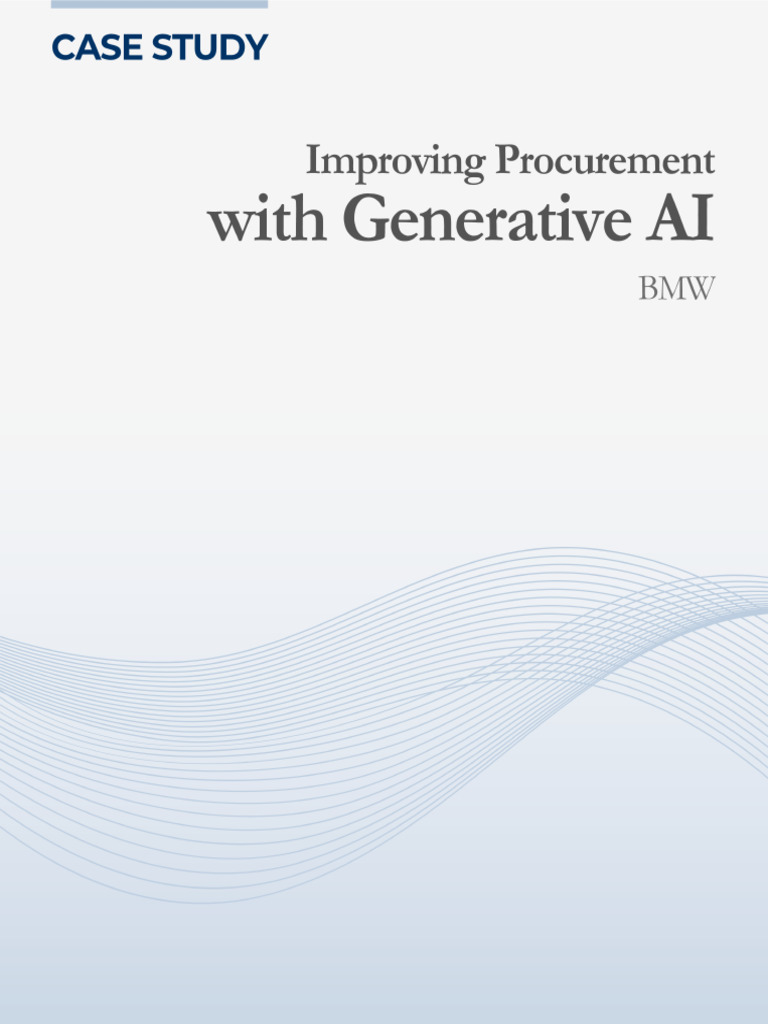How BMW Improved Procurement With Generative AI | PDF