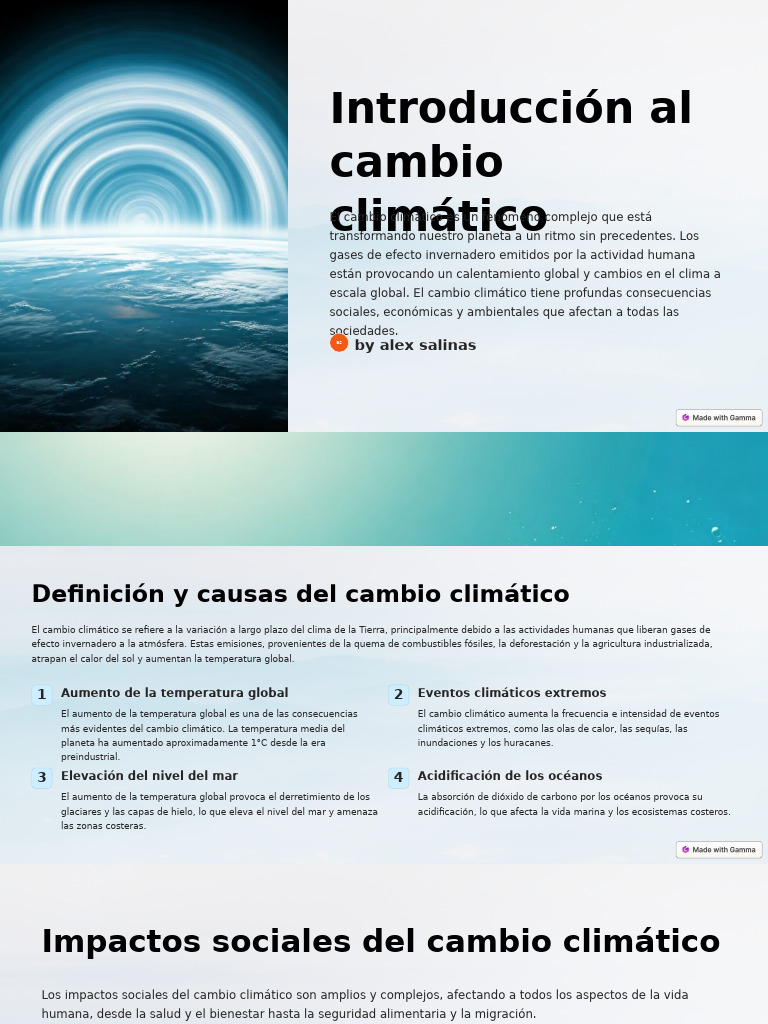 Introduccion Al Cambio Climatico | PDF | Cambio climático | Mitigación del cambio climático