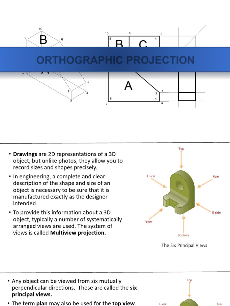 Orthographic Projection | PDF | Geometry | Euclidean Geometry