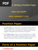 Position Paper Format | PDF