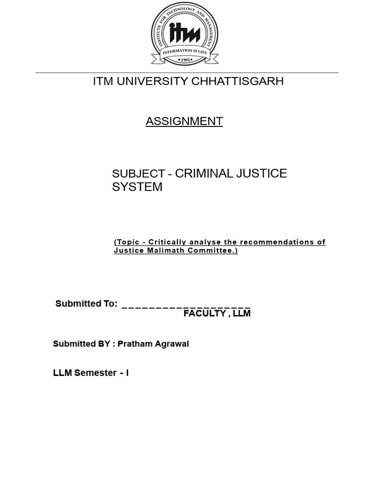 Criminal Justice System | PDF | Burden Of Proof (Law) | Presumption Of ...
