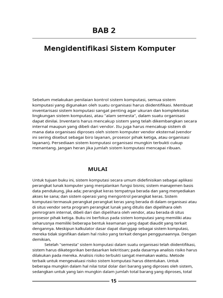 Bab 2 Audit SIA | PDF