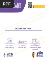 Certificación SERCOP en Contratación Pública | PDF