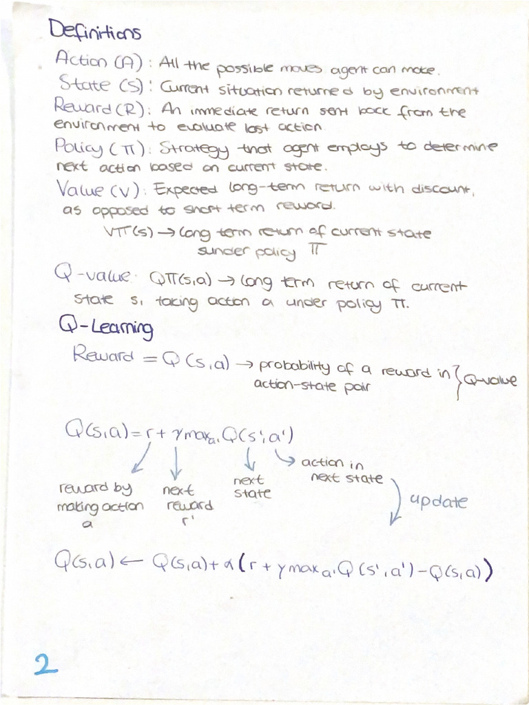 Reinforcement Learning 2 | PDF