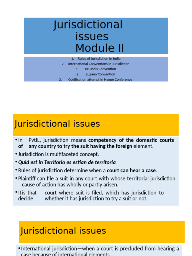 Jurisdictional Issues in Indian Law | PDF | Jurisdiction | Lawsuit
