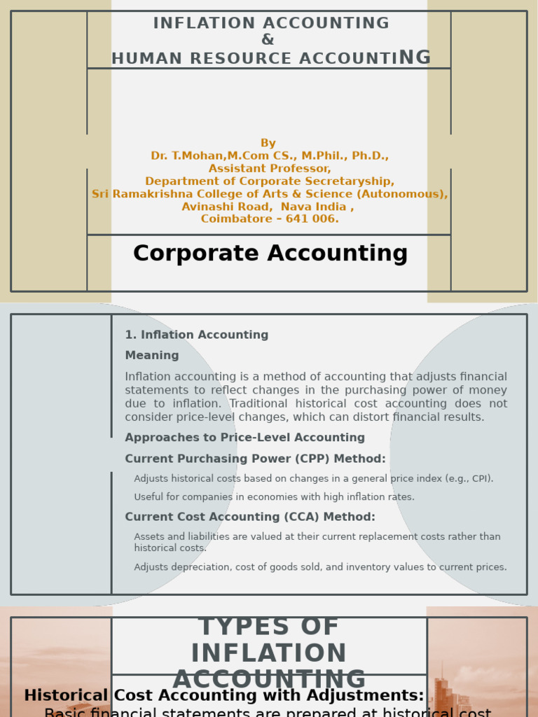 Unit V Inflation and HRM | PDF | Historical Cost | Inflation
