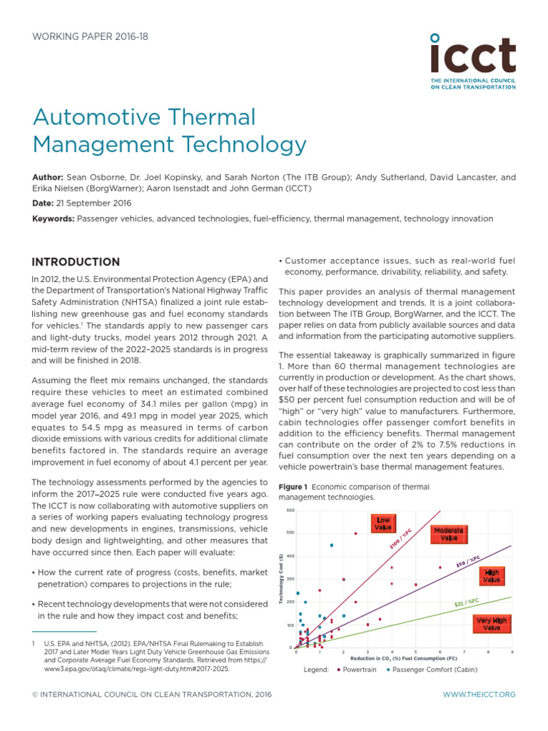Automotive Thermal Management Trends | PDF | Fuel Economy In ...