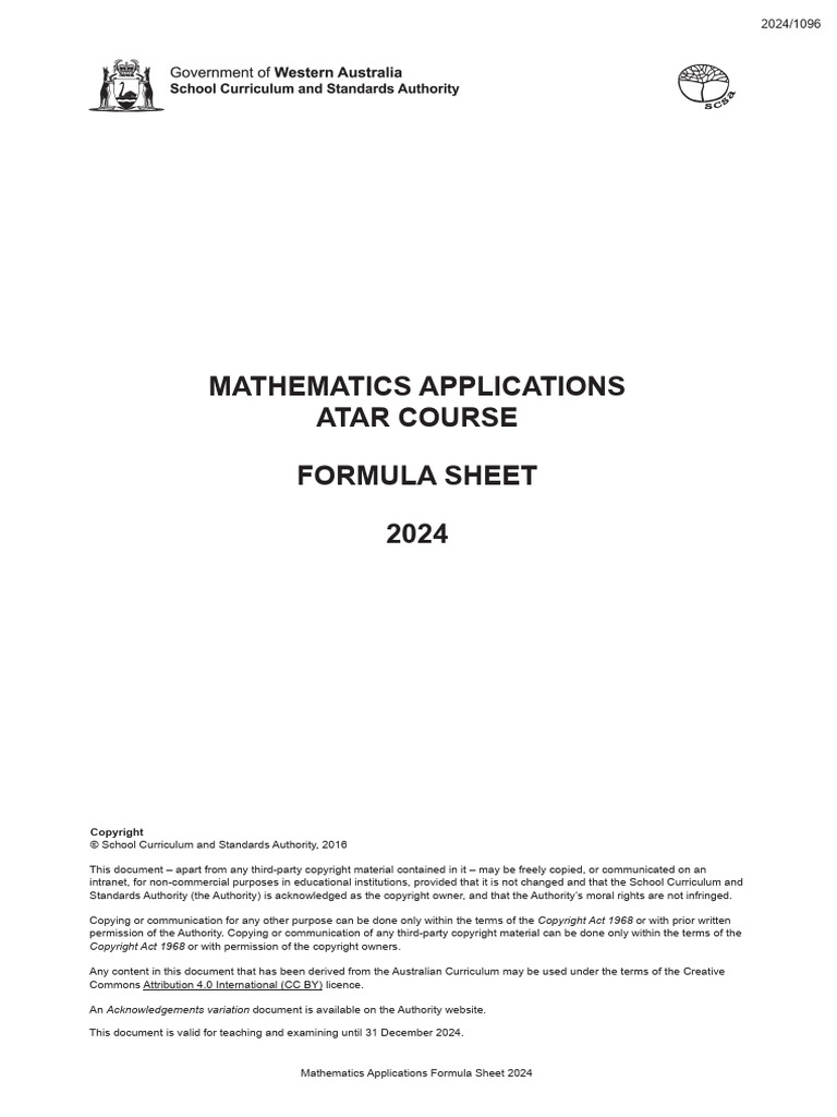 2024 MAA Formula | PDF | Copyright | Dependent And Independent Variables