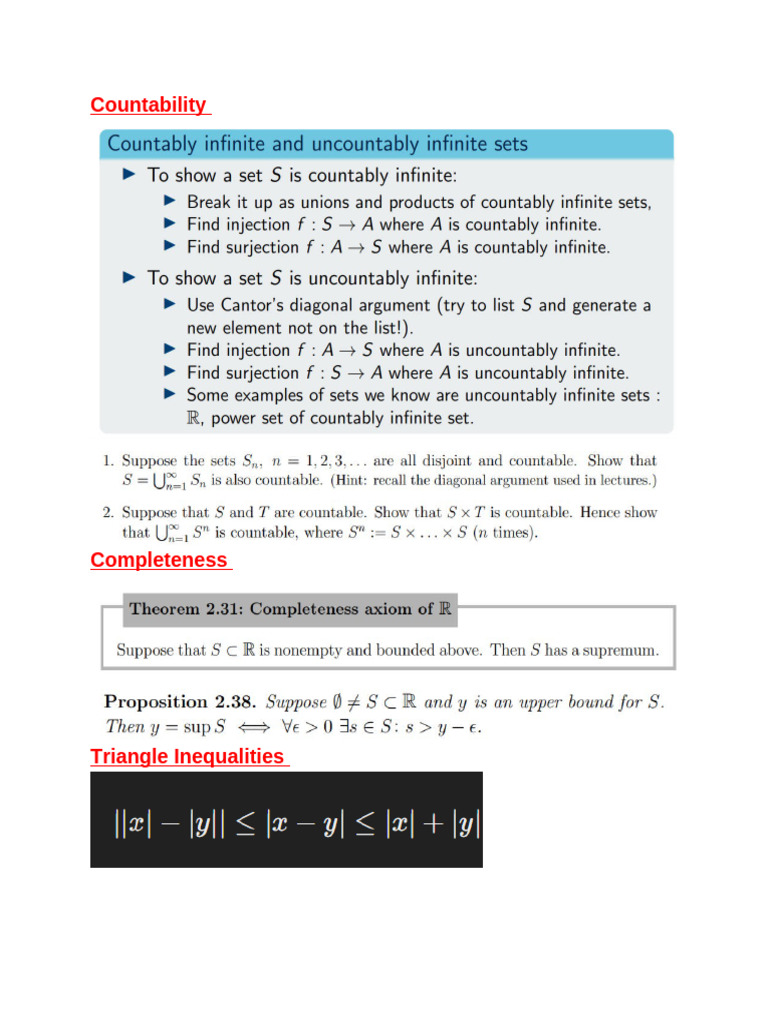 Analysis Theorems | PDF