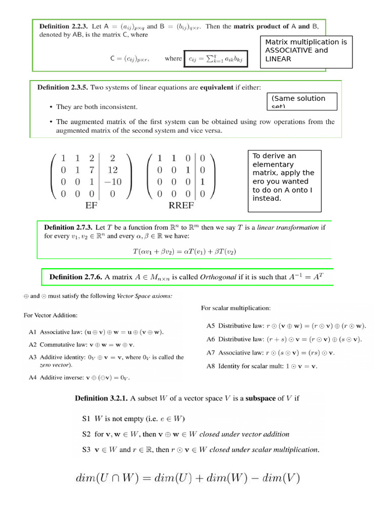 Lin Alg | PDF