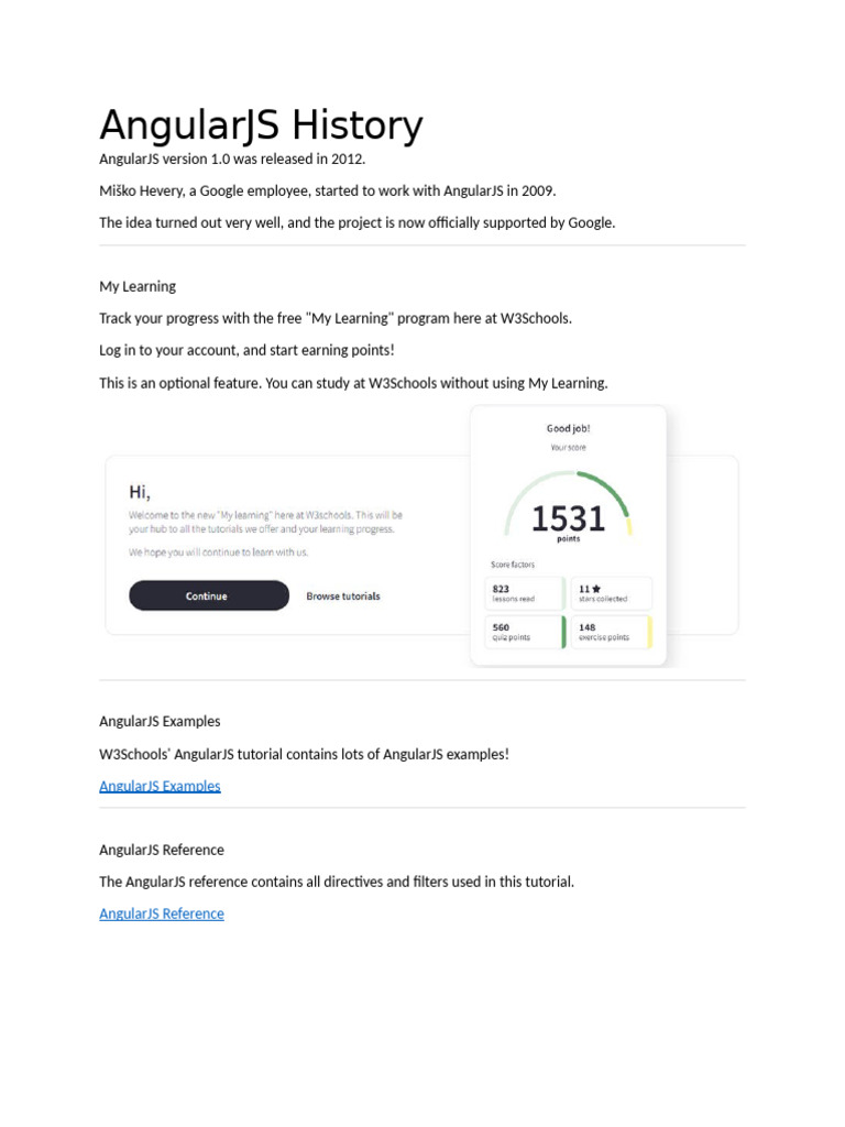 AngularJS History | PDF