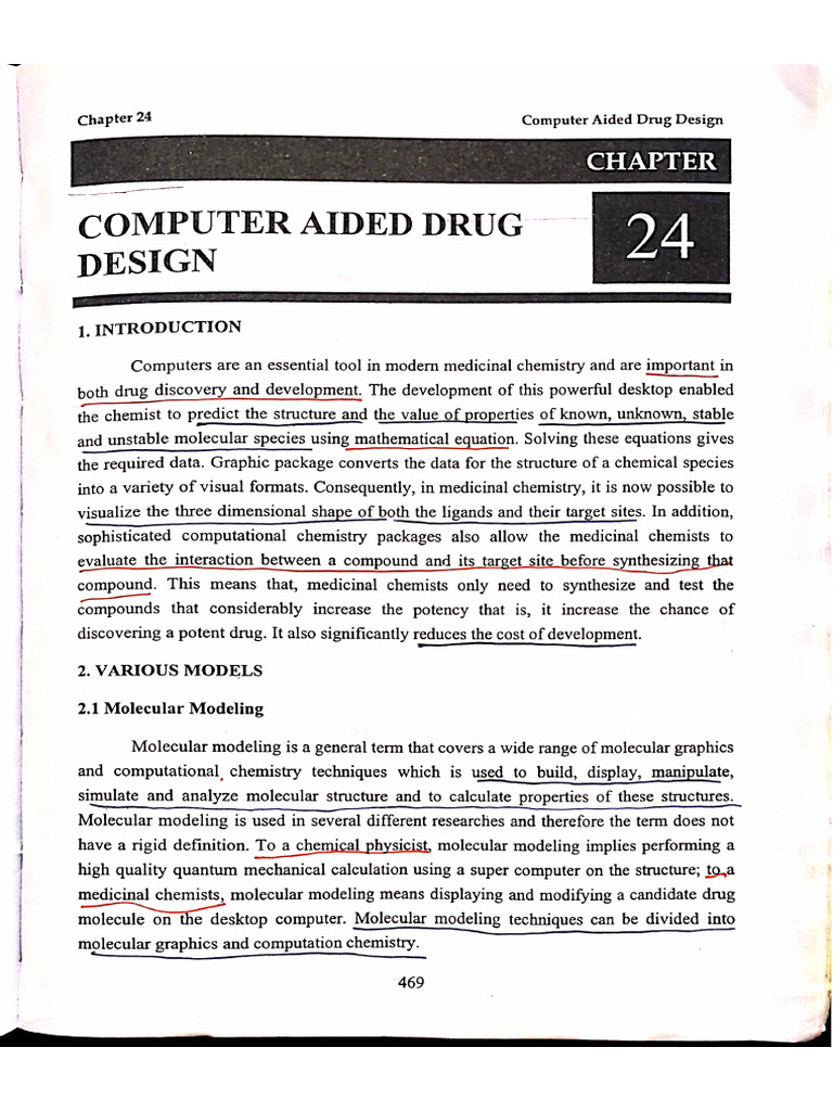 Cadd Mccomputer Aided Drug Design Pdf