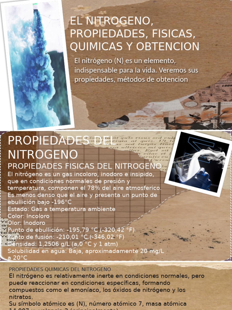 Nitrogeno Presentacion 2 | PDF | Nitrógeno | Destilación