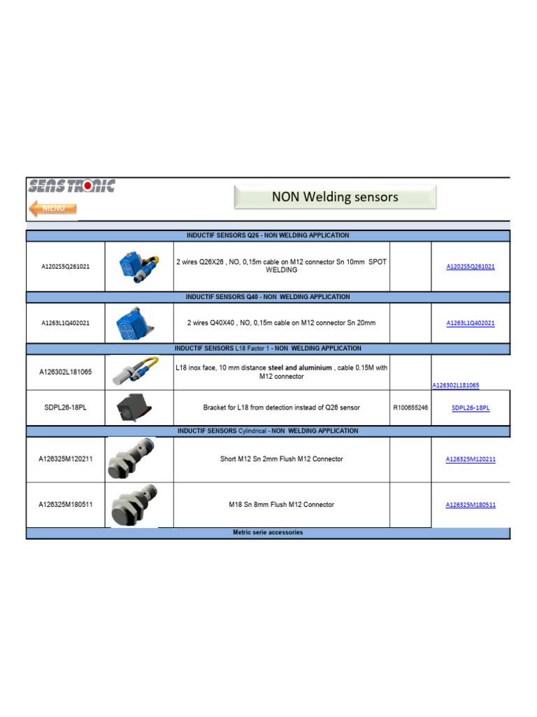 Non Welding Sensor | PDF