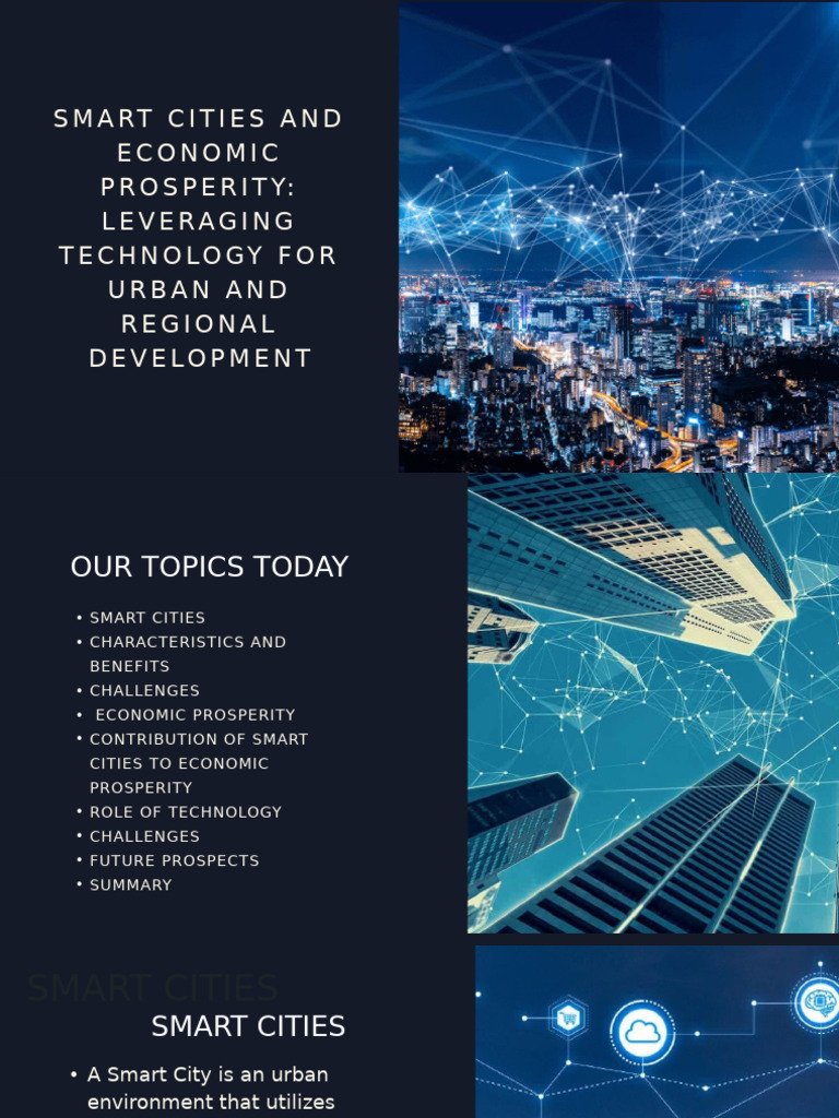 Smart Cities and Economic Prosperity Leveraging Technology For Urban and Regional Development ...