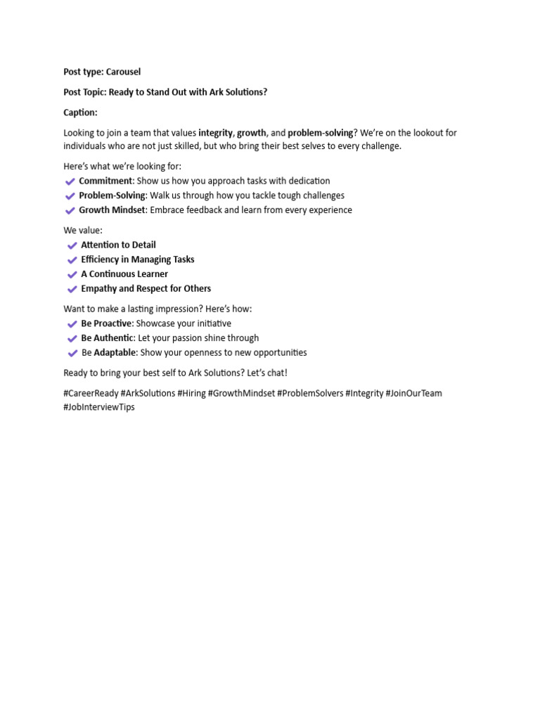 Ready To Stand Out With Ark Solutions | PDF