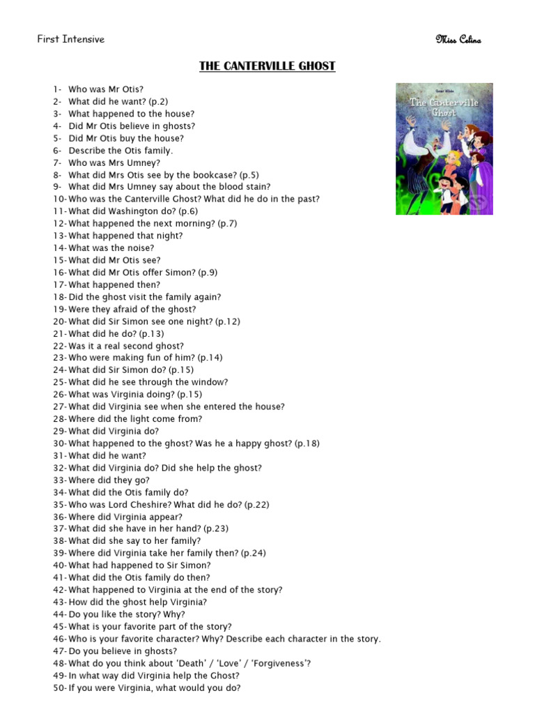 THE CANTERVILLE GHOST - Guide | PDF