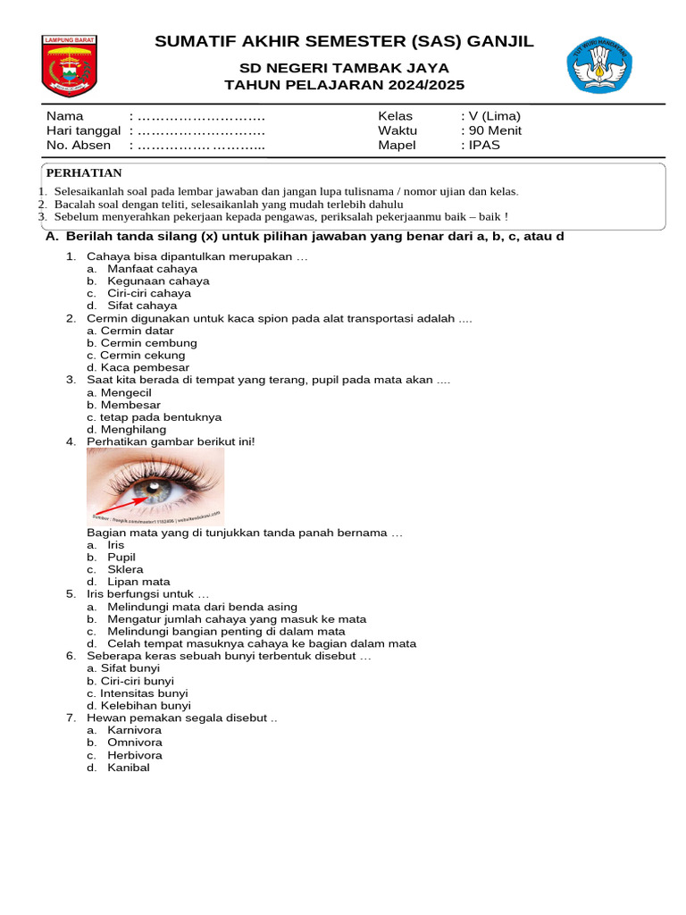 Sas 1 Ipas Kelas V | PDF