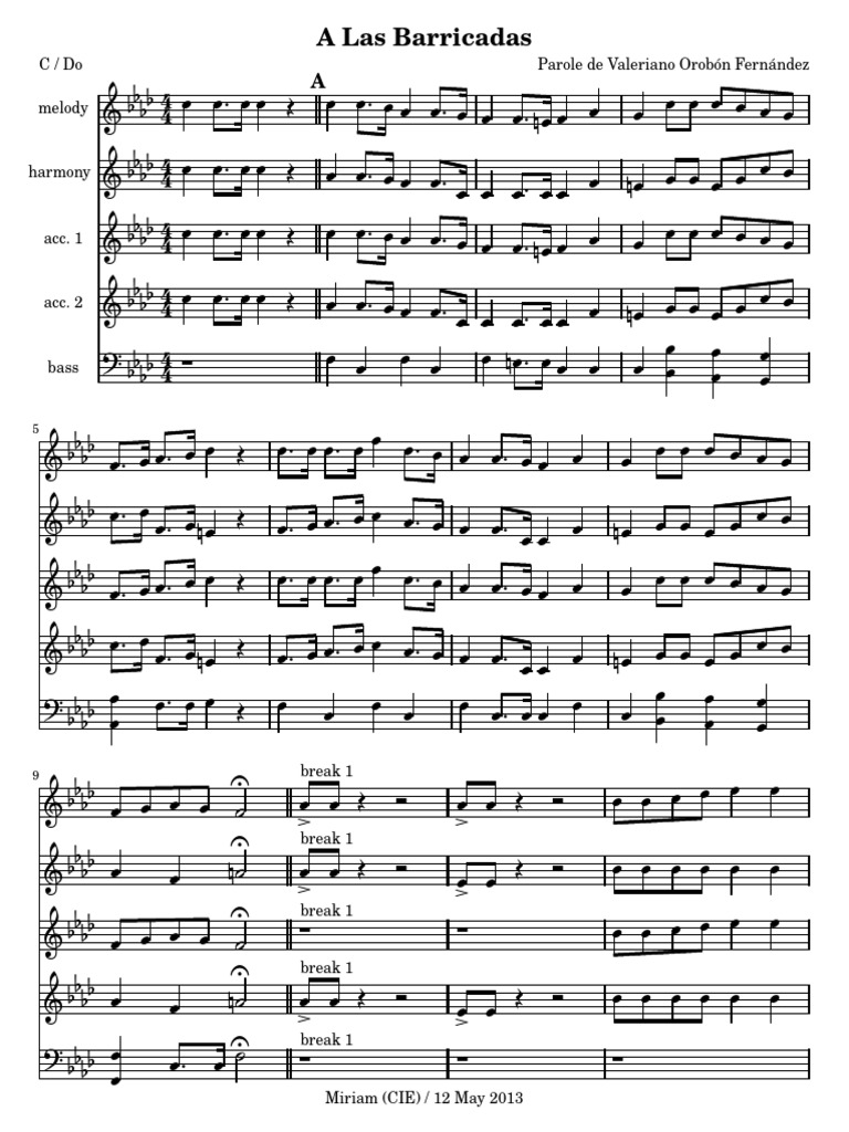 A Las Barricadas-C-All | PDF