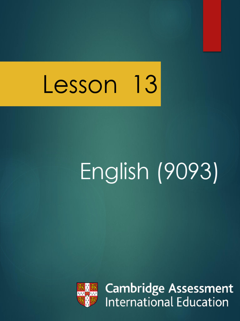 Lesson 13 | PDF
