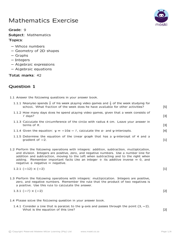 Classwork Homework 30 20241107004404 Exercise | PDF | Algebra | Integer