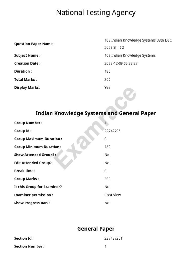 Ugc-Net-Iks Paper Dec 2023 | PDF