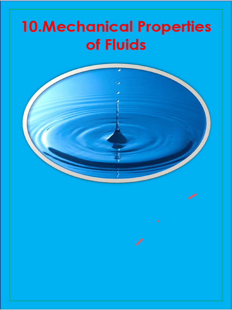 Mechanical Properties of Fluids (Theory) | PDF | Buoyancy | Fluid Dynamics