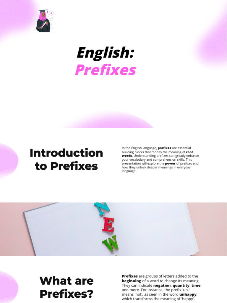 Slidesgo The Power of Prefixes Unlocking Meaning in The English ...