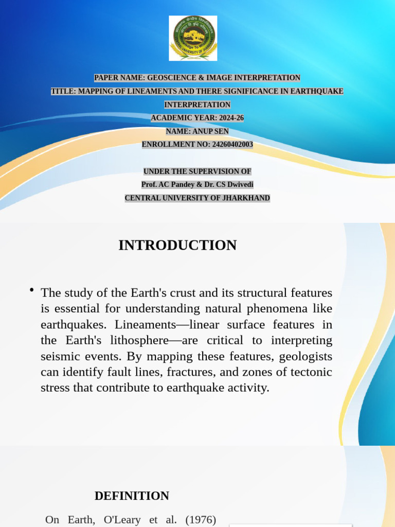 Anup Sen (24260402003) | PDF | Fault (Geology) | Earthquakes