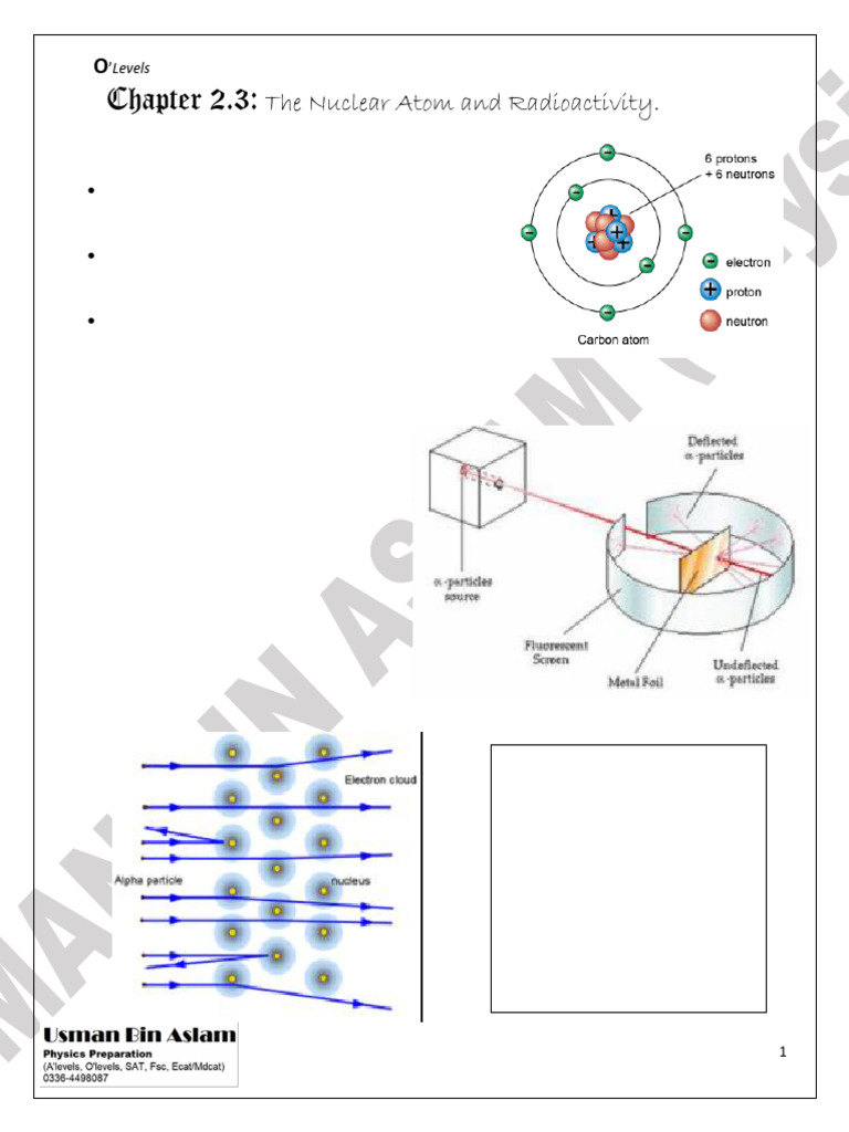 Lecture Notes The Nuclear Atom | PDF | Atomic Nucleus | Atoms