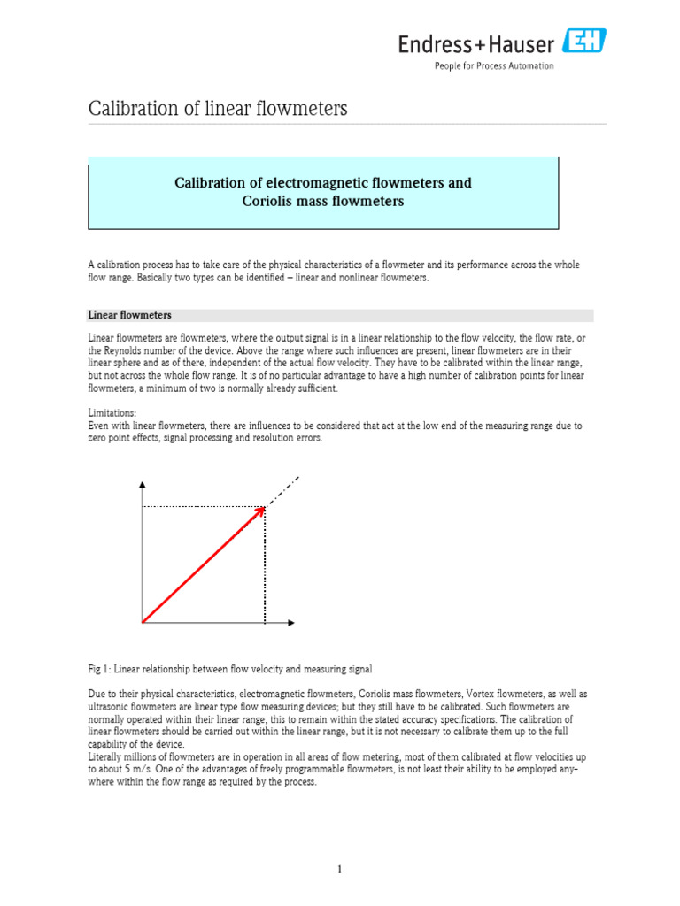 Calibration Techniques for Linear Flowmeters | PDF | Flow Measurement ...