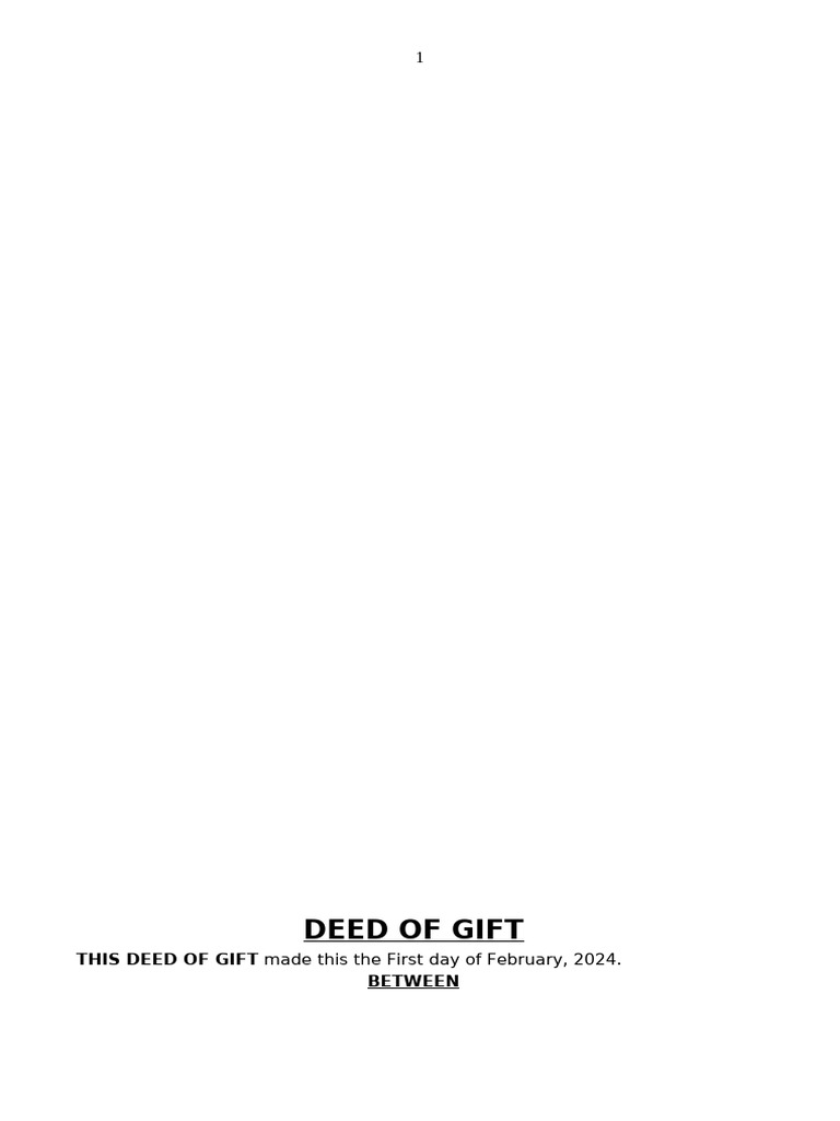 Kolkata Land Deed of Gift Document | PDF | Private Law