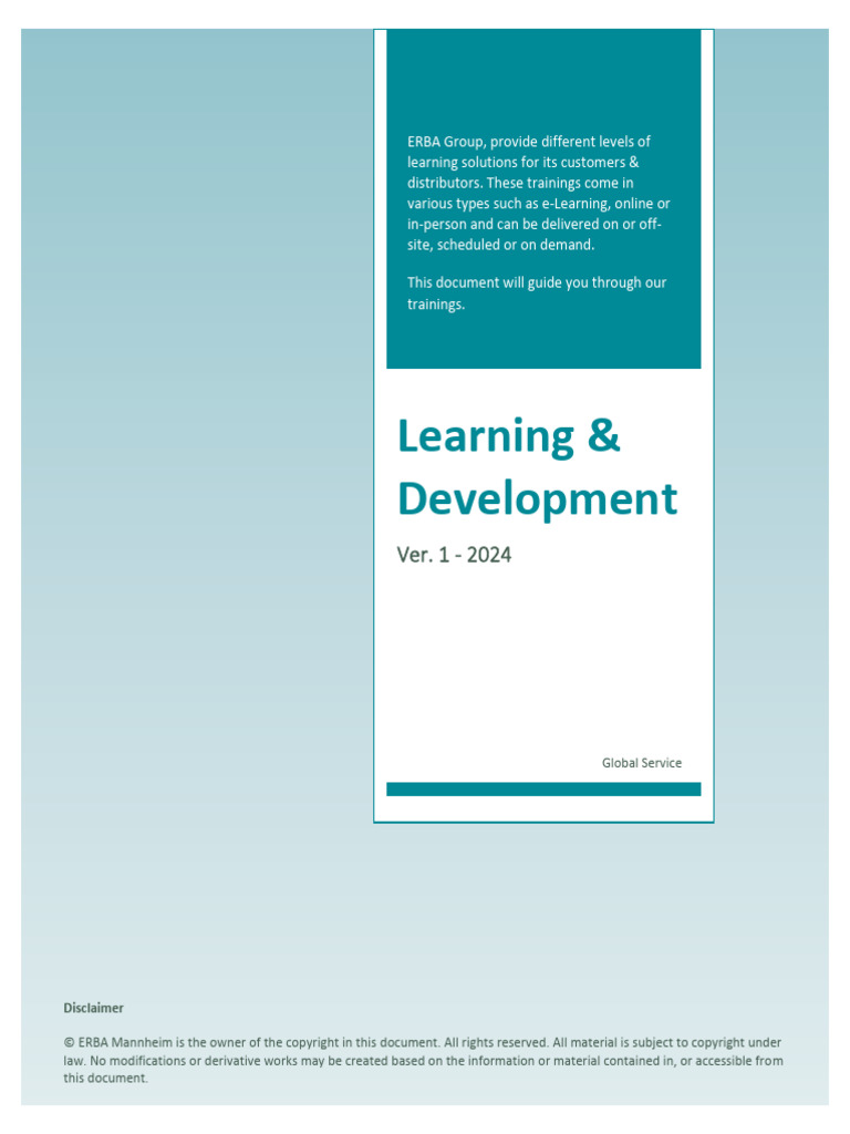 ERBA Training Solutions Overview | PDF | Educational Technology